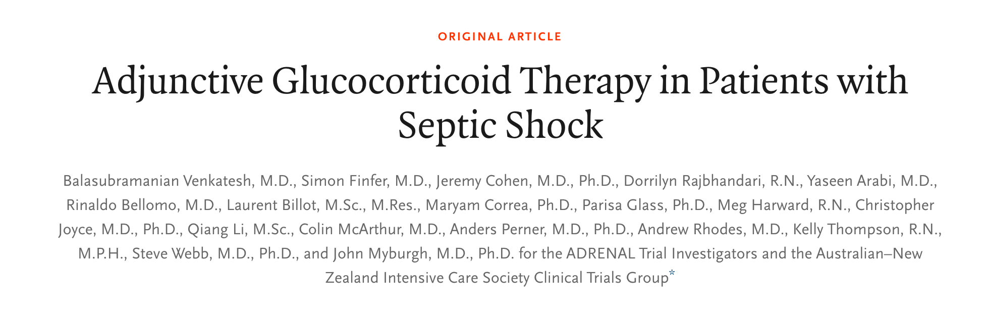 Lessons from the ADRENAL trial – EvolutionMedicine